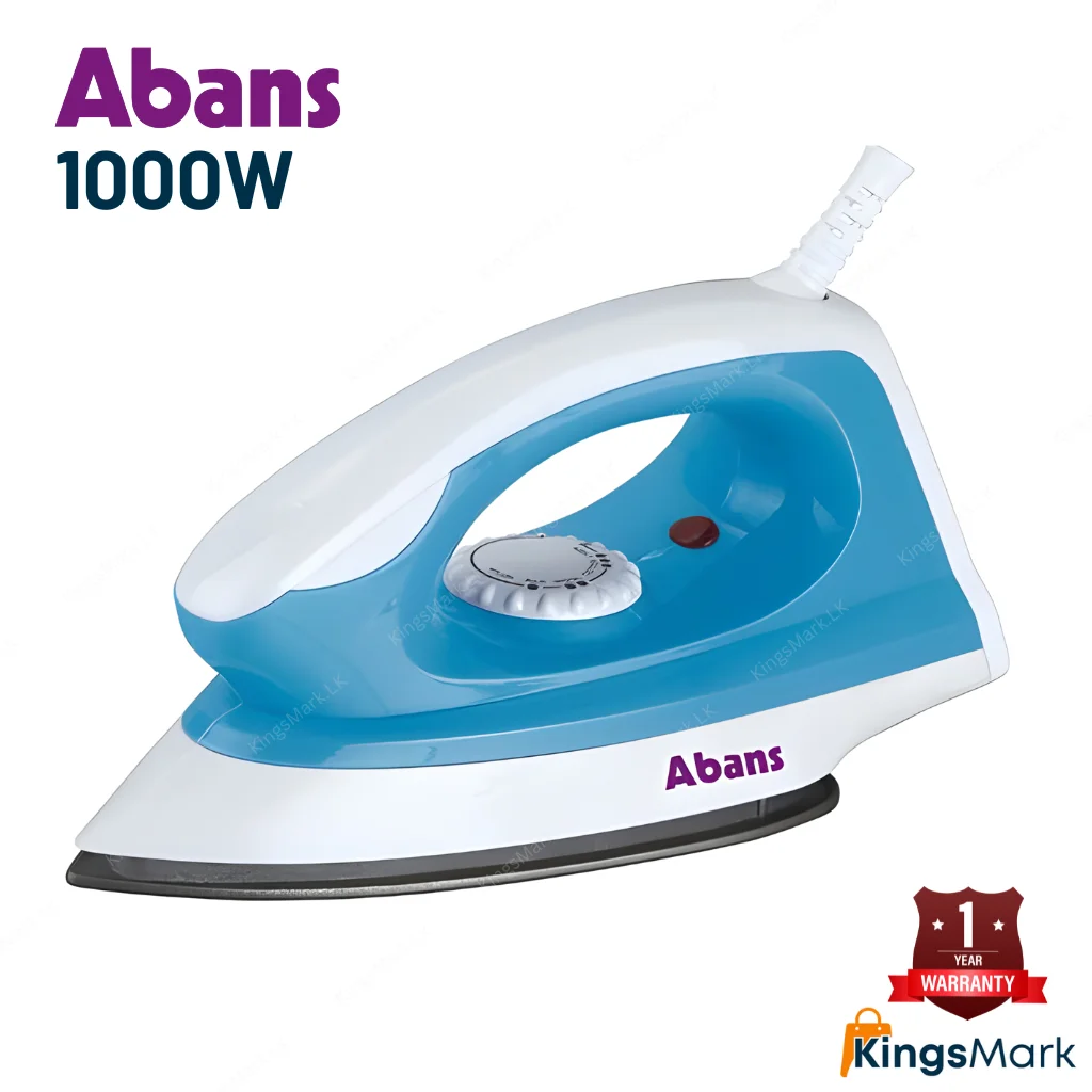 Buy ABANS Dry Iron 1000W Non Stick Plate Best Price Online at KingsMark Sri Lanka